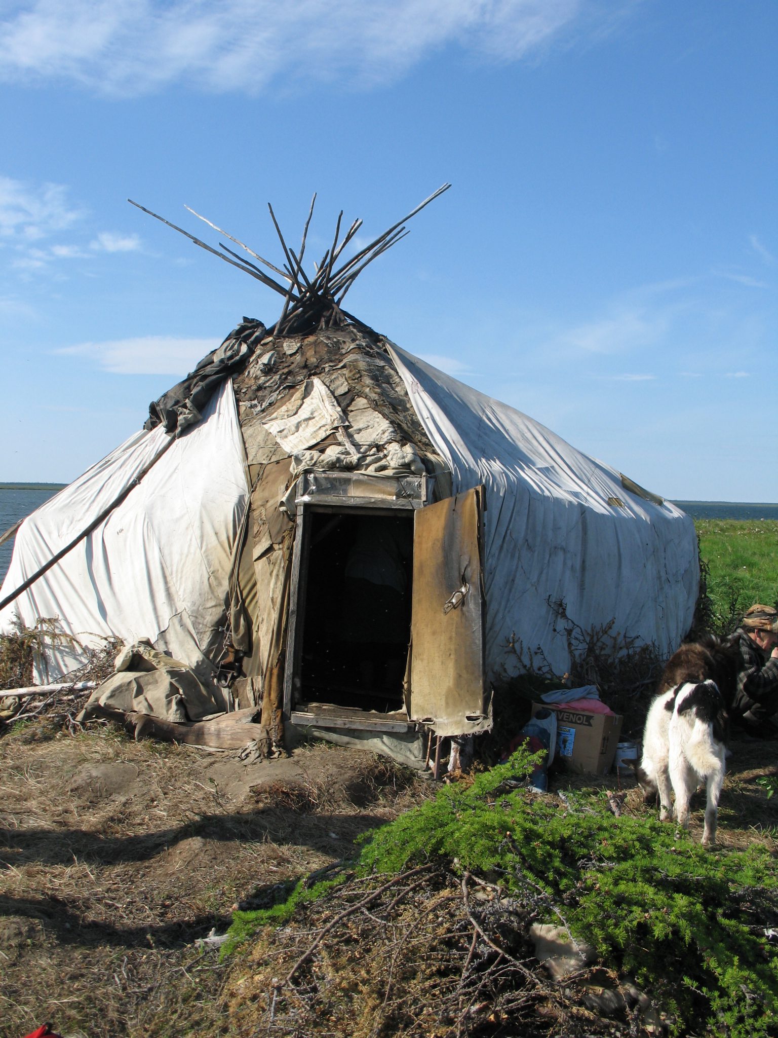 Tundra Yukaghir yurt by the lake Olera in the Kolyma Tundra ...